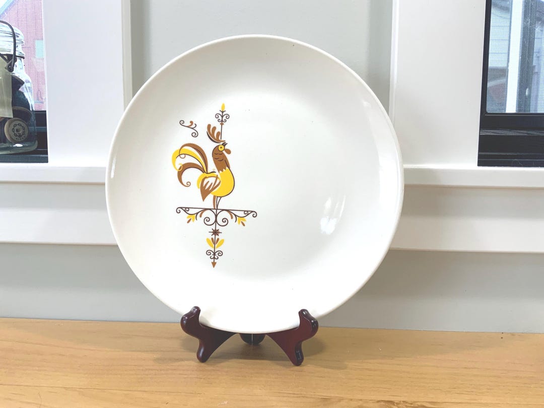 Vintage Ceramic Rooster Plate, 10.25 In, Farmhouse - Etsy