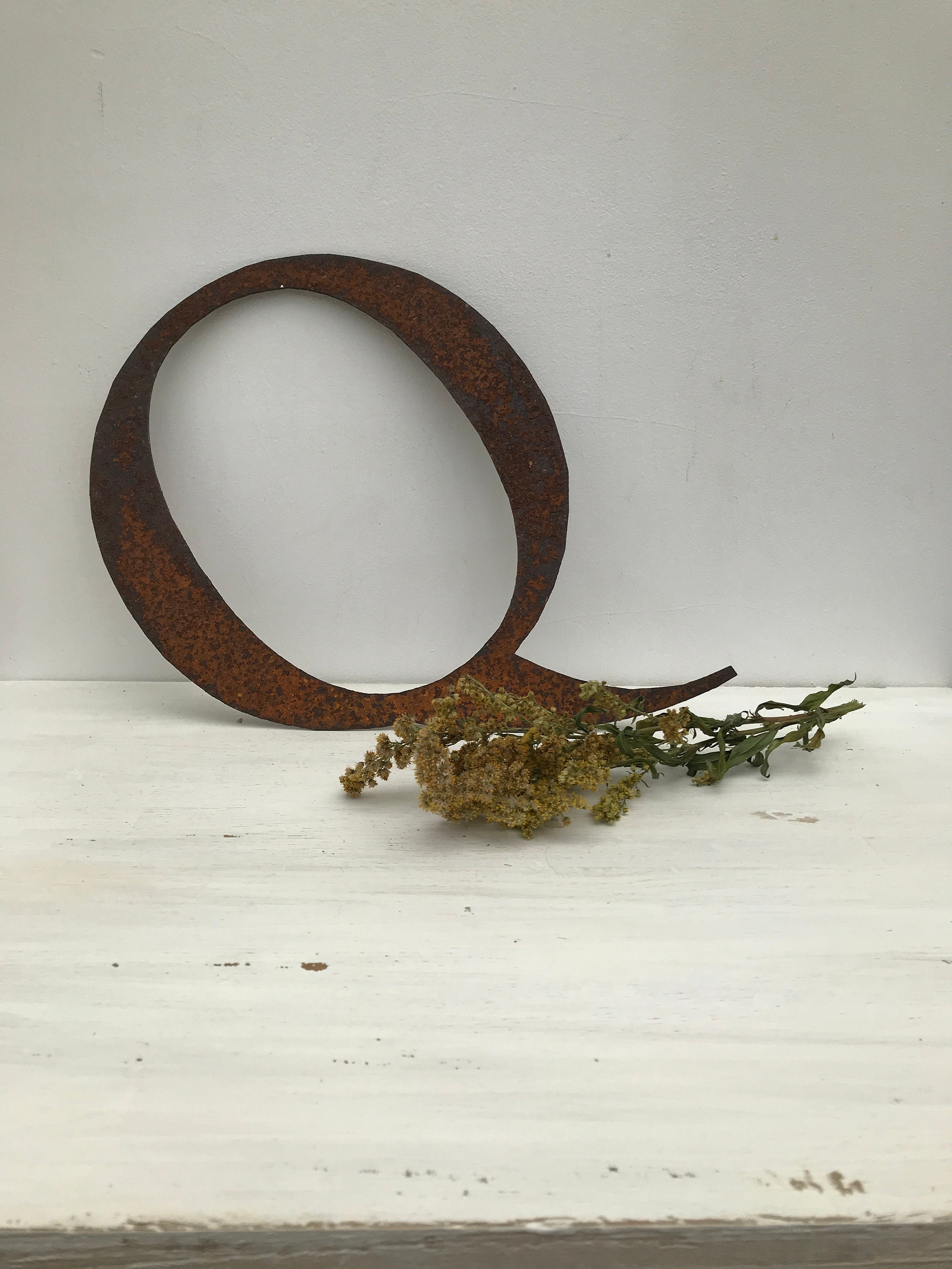 Antique Metal Letter Q Letter Wall Hanging Large Rustic - Etsy UK