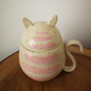 Handmade Kawaii Ceramic Cat; Cat Ceramic Lidded Box Hand Painted - Etsy