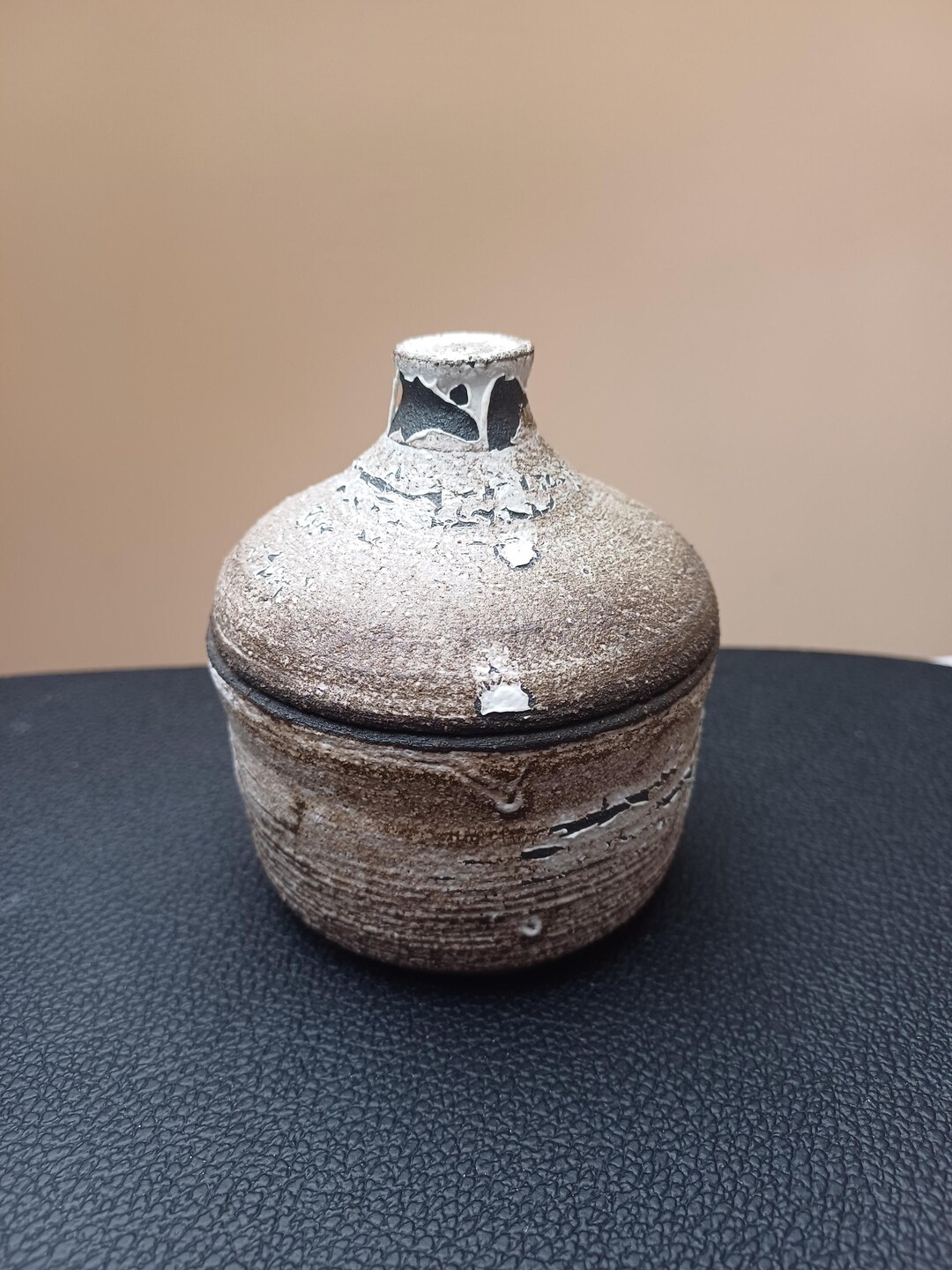 Ceramic "medieval" Style Lidded Jar; Rustic Small Ceramic Box With a ...