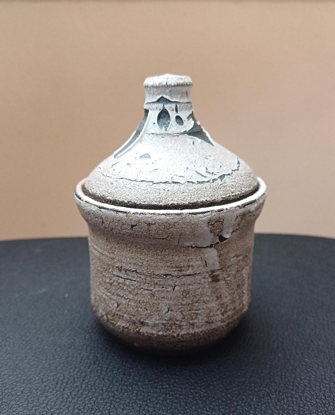 Ceramic "medieval" Style Lidded Jar; Rustic Ceramic Box With a Matching ...