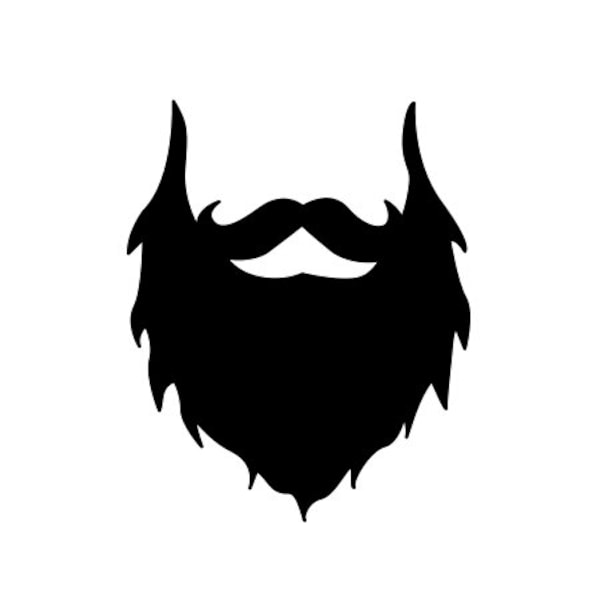 White Beard Car Decal - Etsy