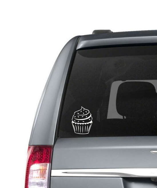 Cupcake Vinyl Decal, Cup Cake Car, Laptop Sticker - Etsy