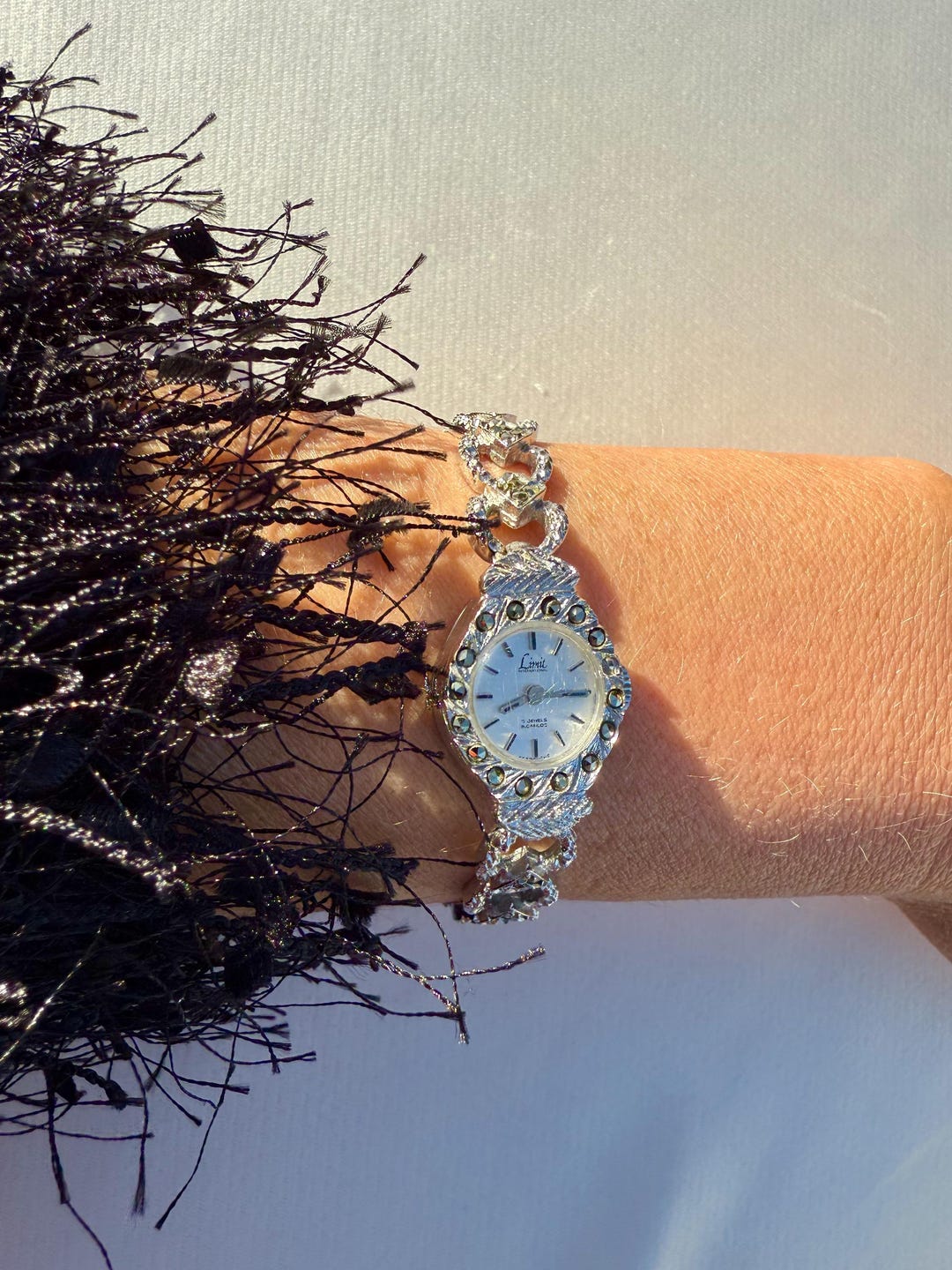 Vintage Art Deco Style Silver Plated Marcasite Cocktail Watch ...