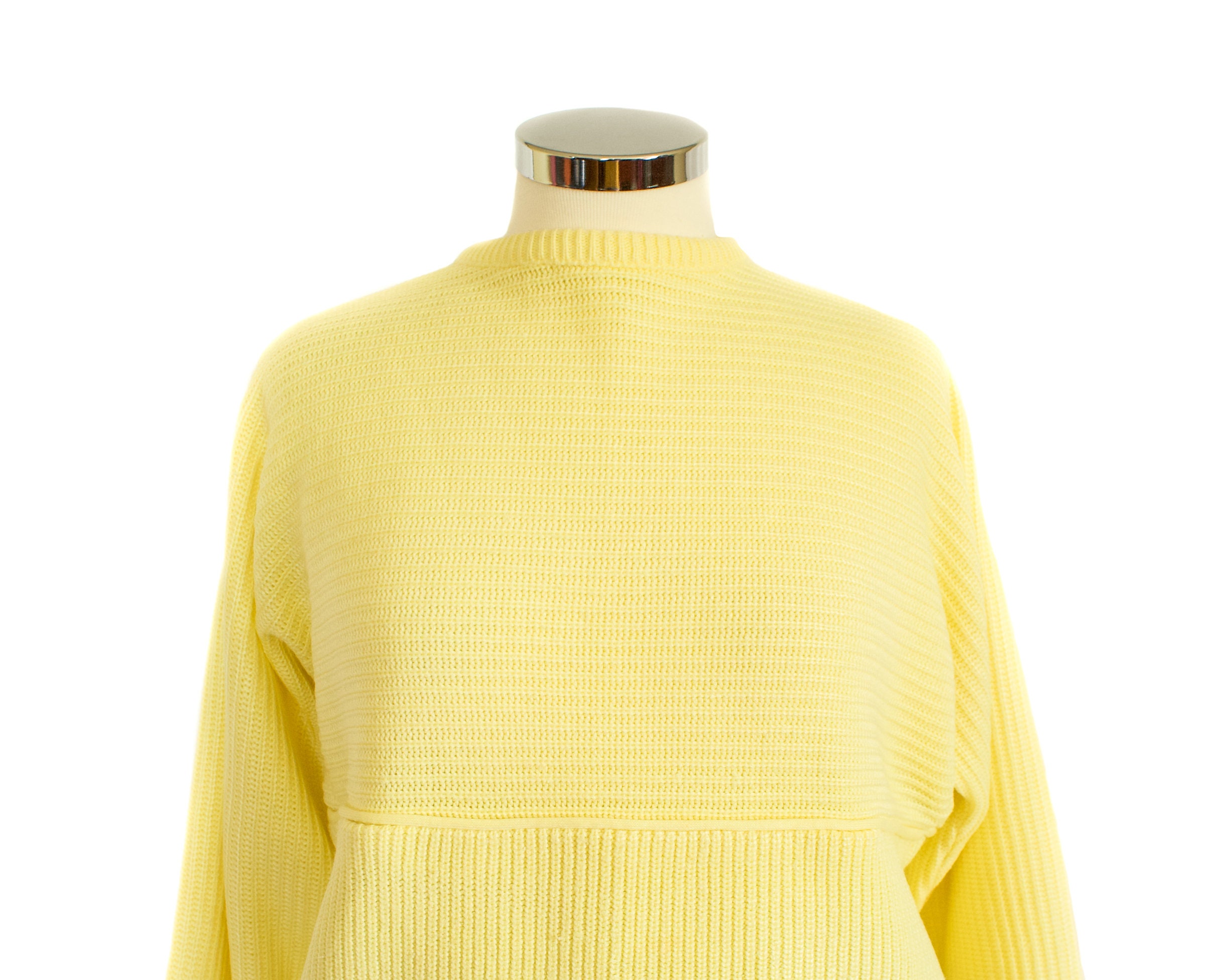 Vintage Pastel Yellow Jumper UK 14 - Etsy