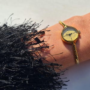 RARE Vintage Gold Plated Ladies Watch by SANTIMA / Dainty Gold Cocktail ...