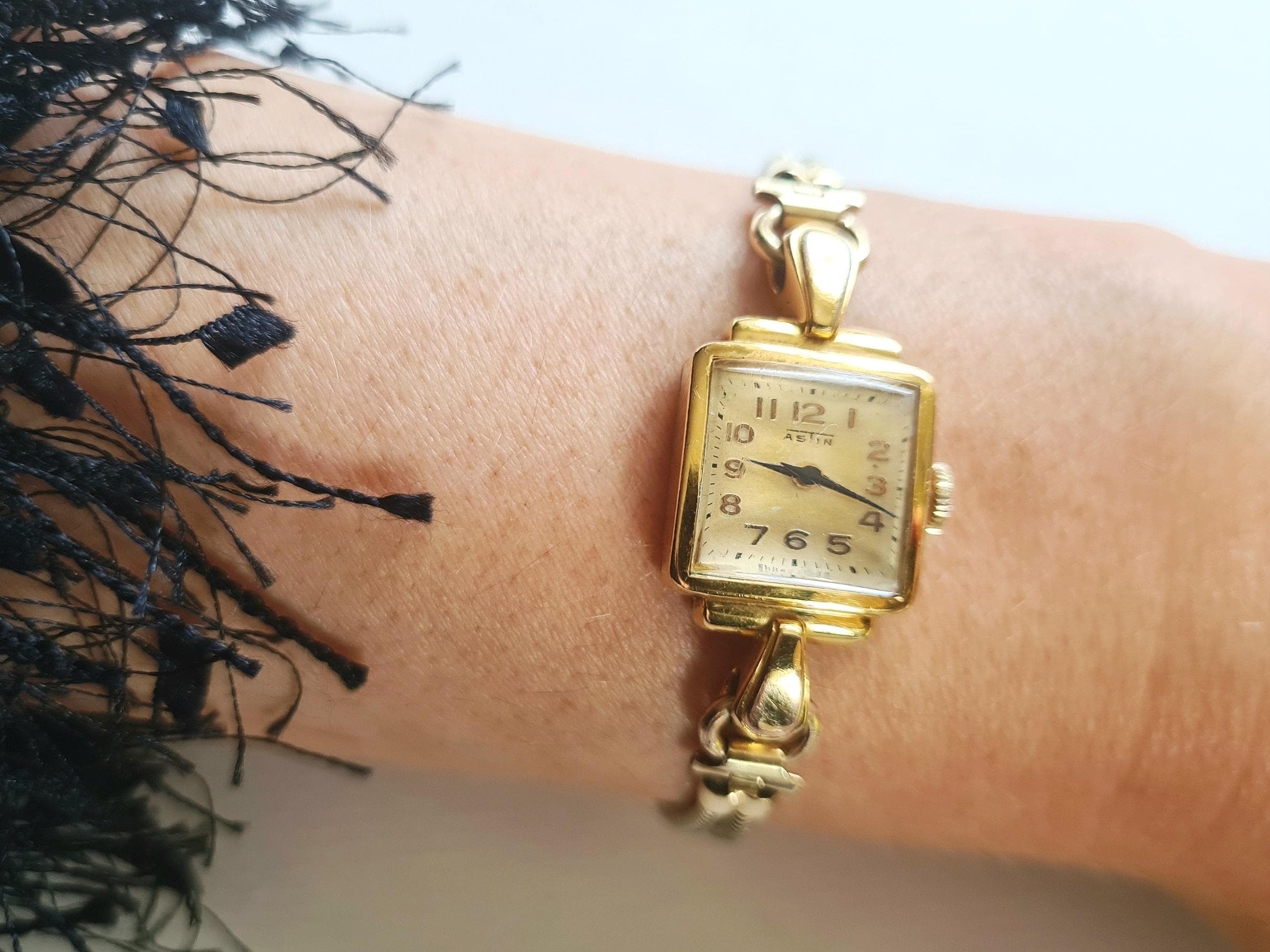 Vintage ROLLED 1940s Gold Ladie's Cocktail Watch by ASTIN (art Deco ...