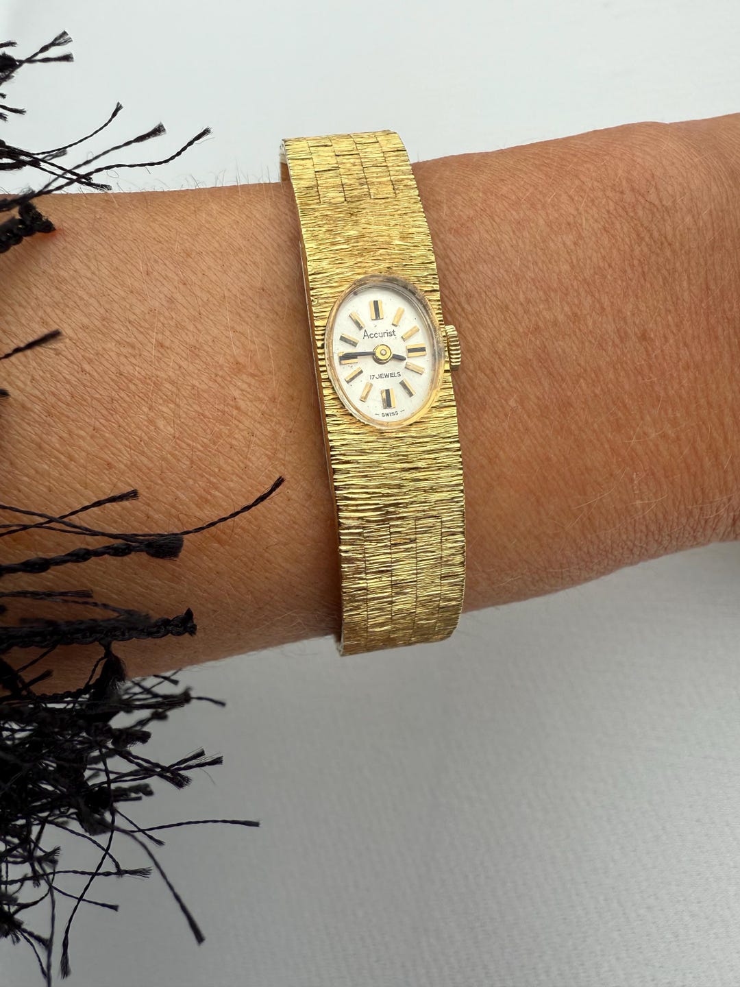 Ladies GOLD Plated Vintage Watch by Accurist / Gold Plated Bracelet ...