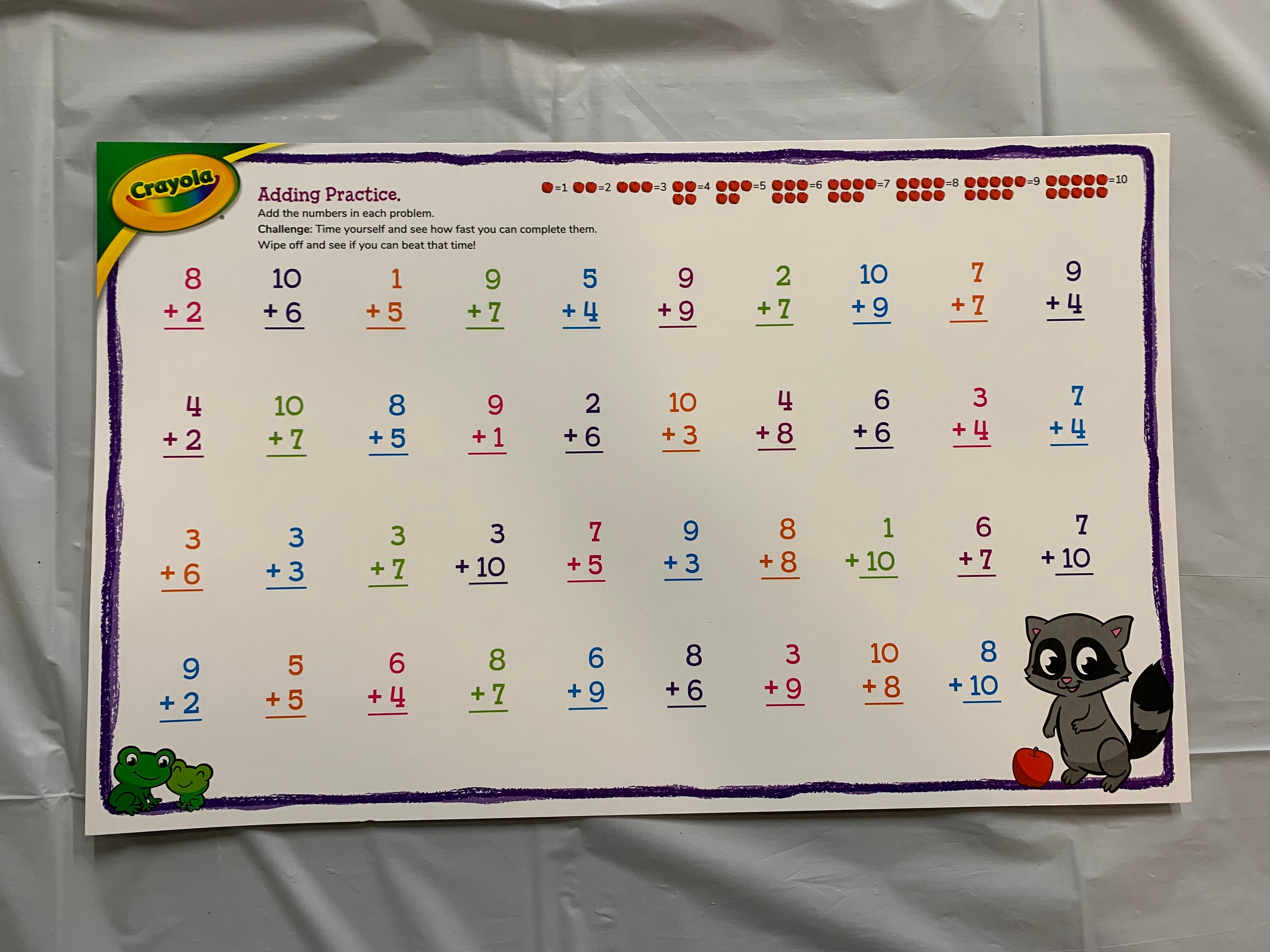 Crayola Smartmat, Wipe Clean Mat, Laminated Mat, Learning & School ...