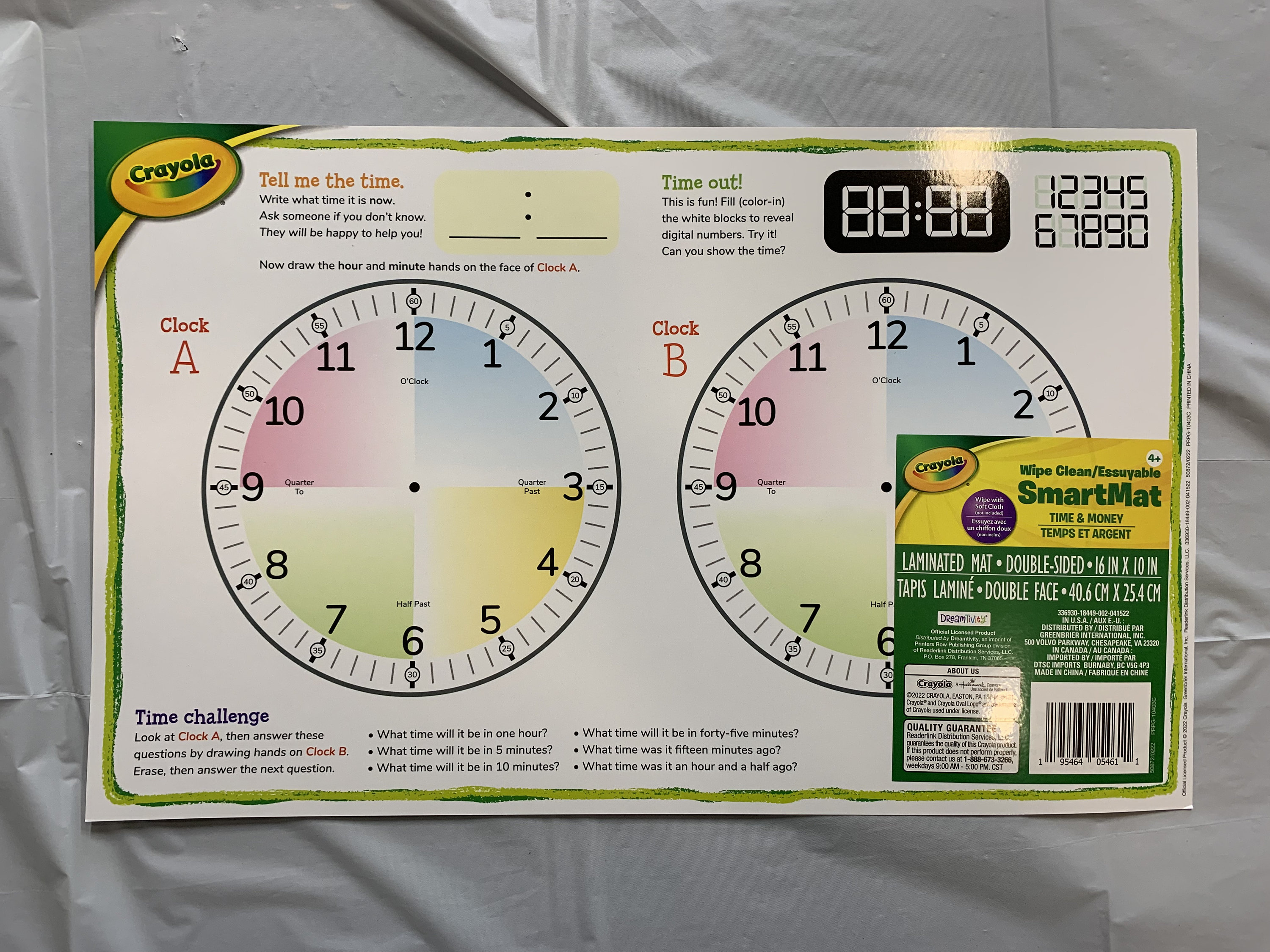 Crayola Smartmat, Wipe Clean Mat, Laminated Mat, Learning & School ...