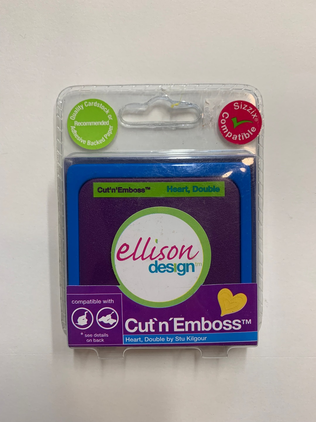 Ellison Design Cut N Emboss Heart, Double by Sty Kilgour, Compatible ...