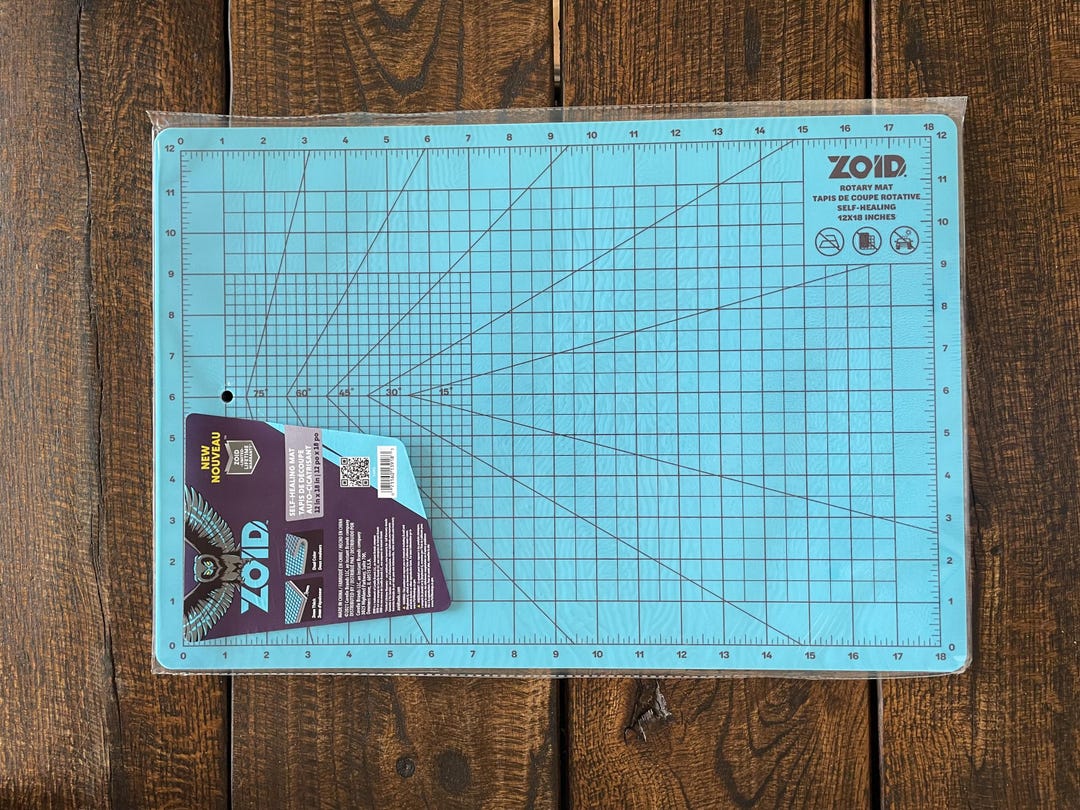 Zoid 12in X 18in Self-healing Double Sided Rotary Cutting Mat, 3mm ...