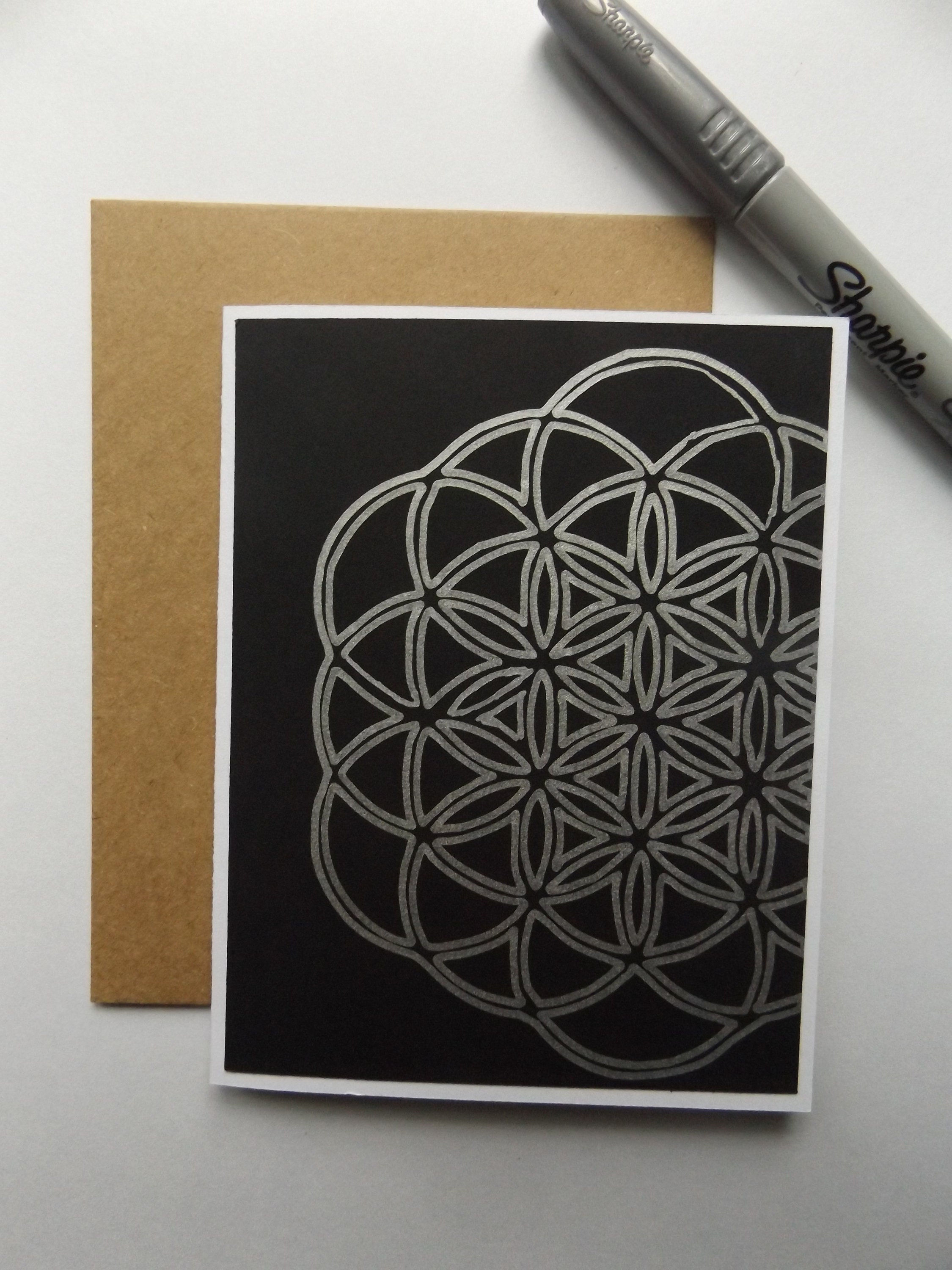 Flower of Life Card Greeting Card Coldplay Style Card Music - Etsy 日本