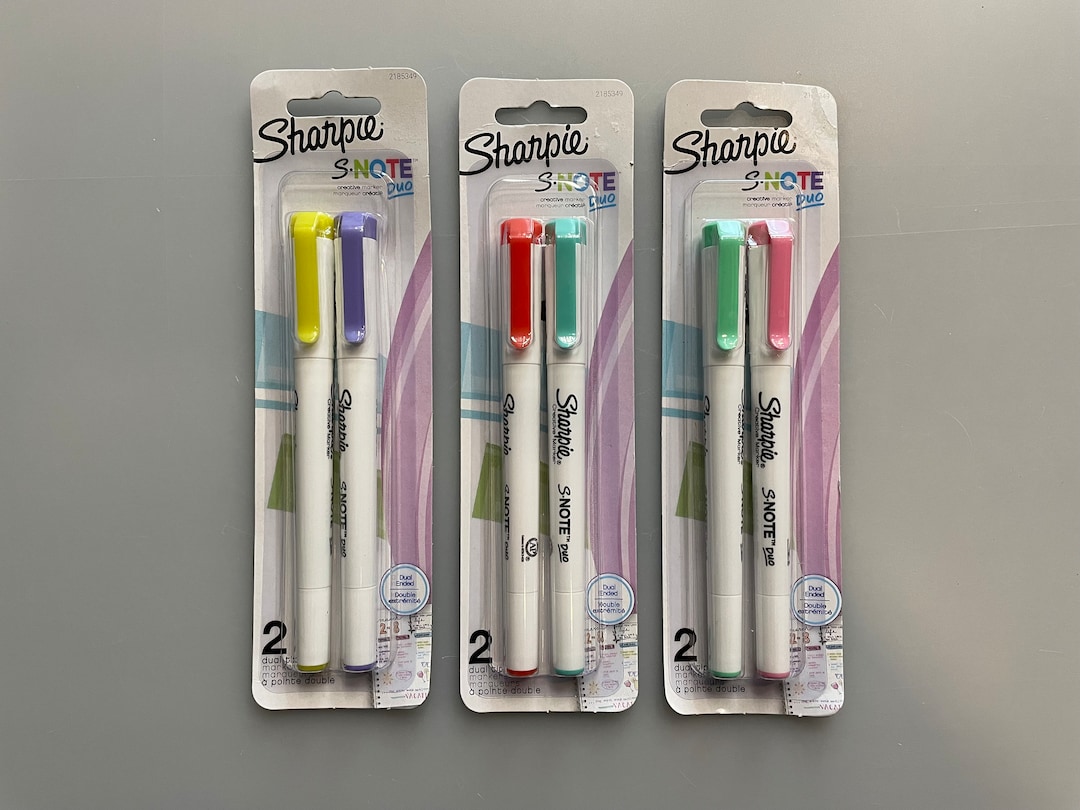 3x 2-pack Sharpie S-note Duo Creative Markers, Highlighter Pens ...