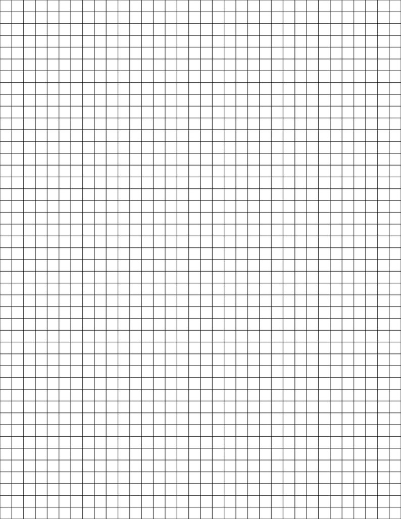 Plain Graph Paper, Instant Download, 8.5 X 11 Inches - Etsy