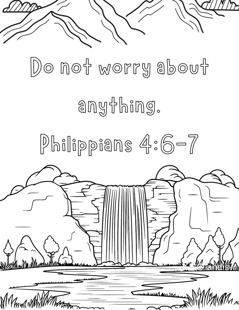 Do Not Worry About Anything Coloring - Etsy