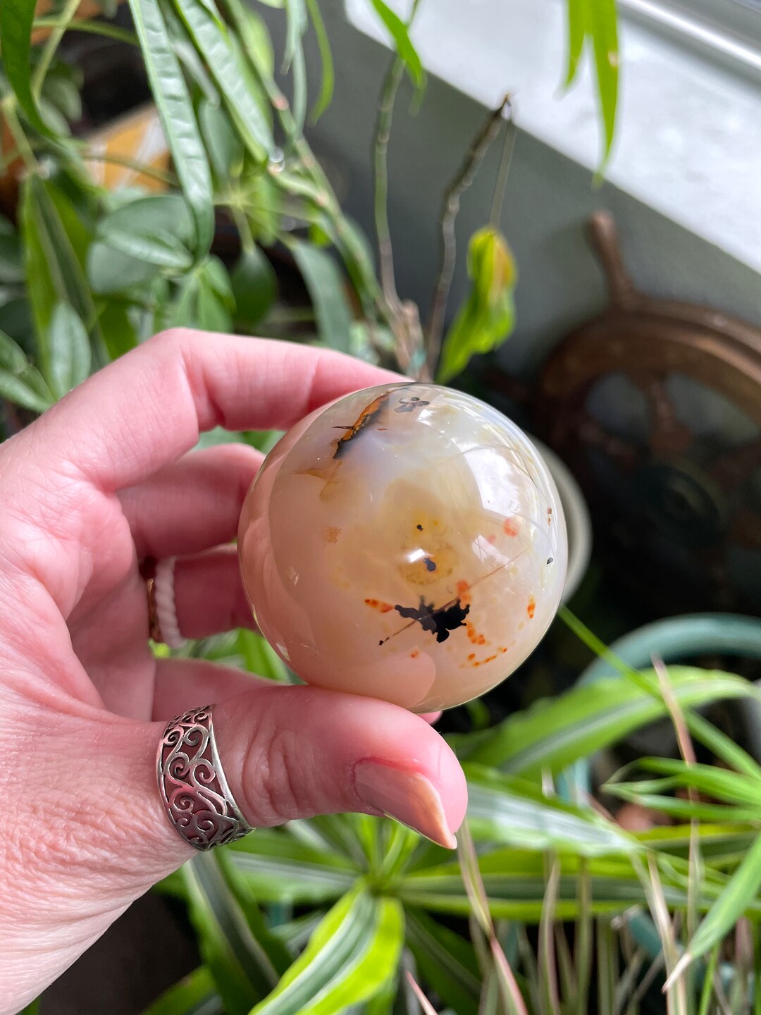 Dentric Agate Sphere, Natural Gemstone, Gemstone Spheres, Flashy ...