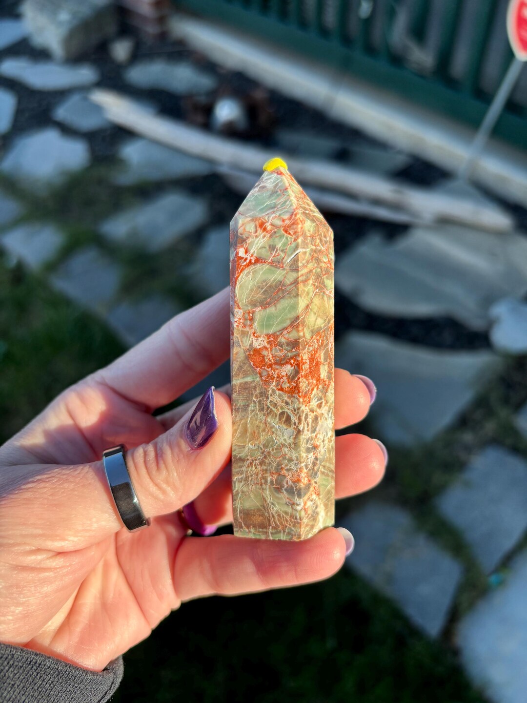 Money Agate, Money Agate Tower, Healing Crystals, Natural Gemstones ...