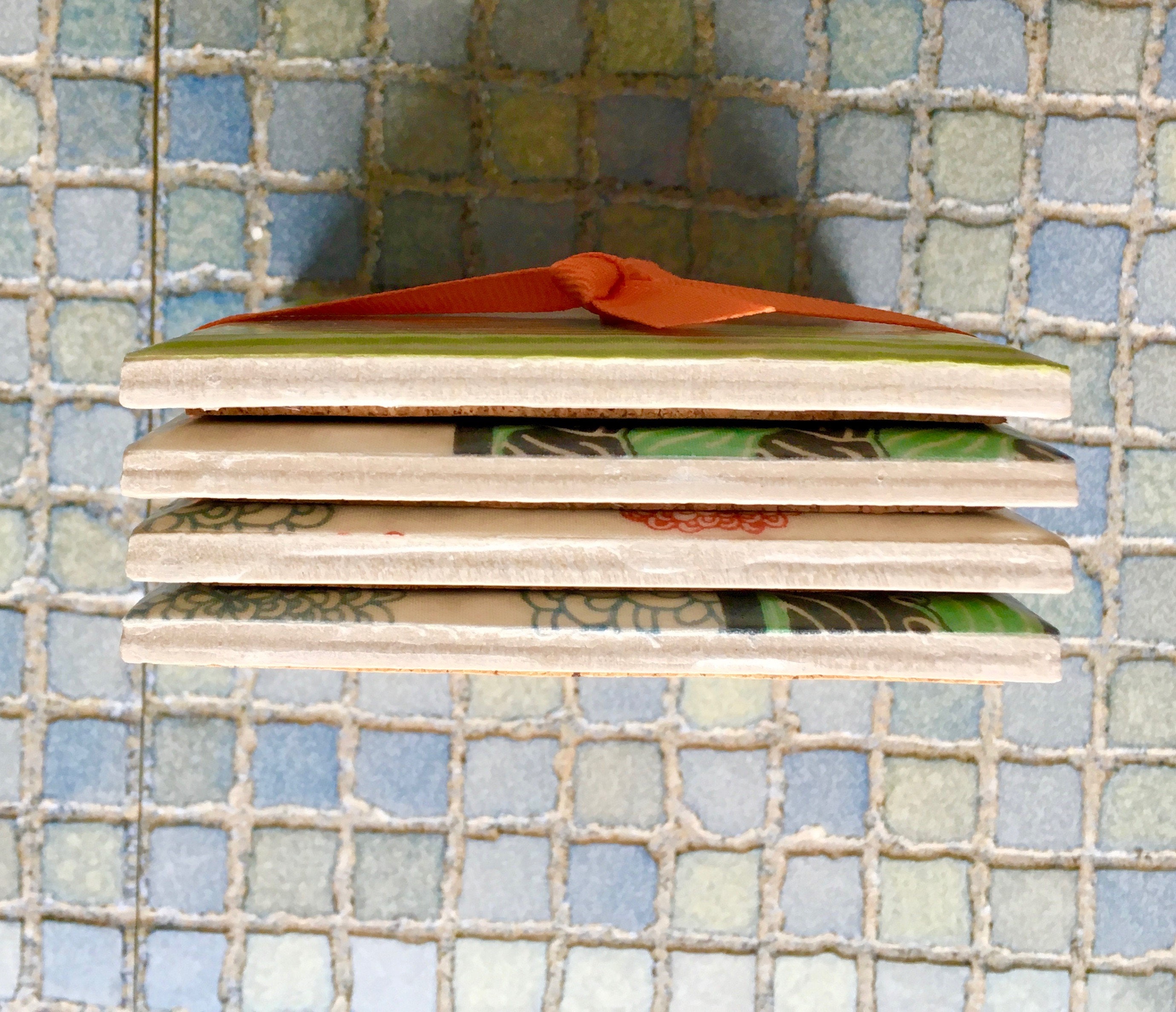 Koi and Origami Inspired Coaster Set Just Waiting for That Perfect Cup ...