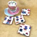 Spring Time Tea Time Coaster Set Feel Like Alice the Mad - Etsy