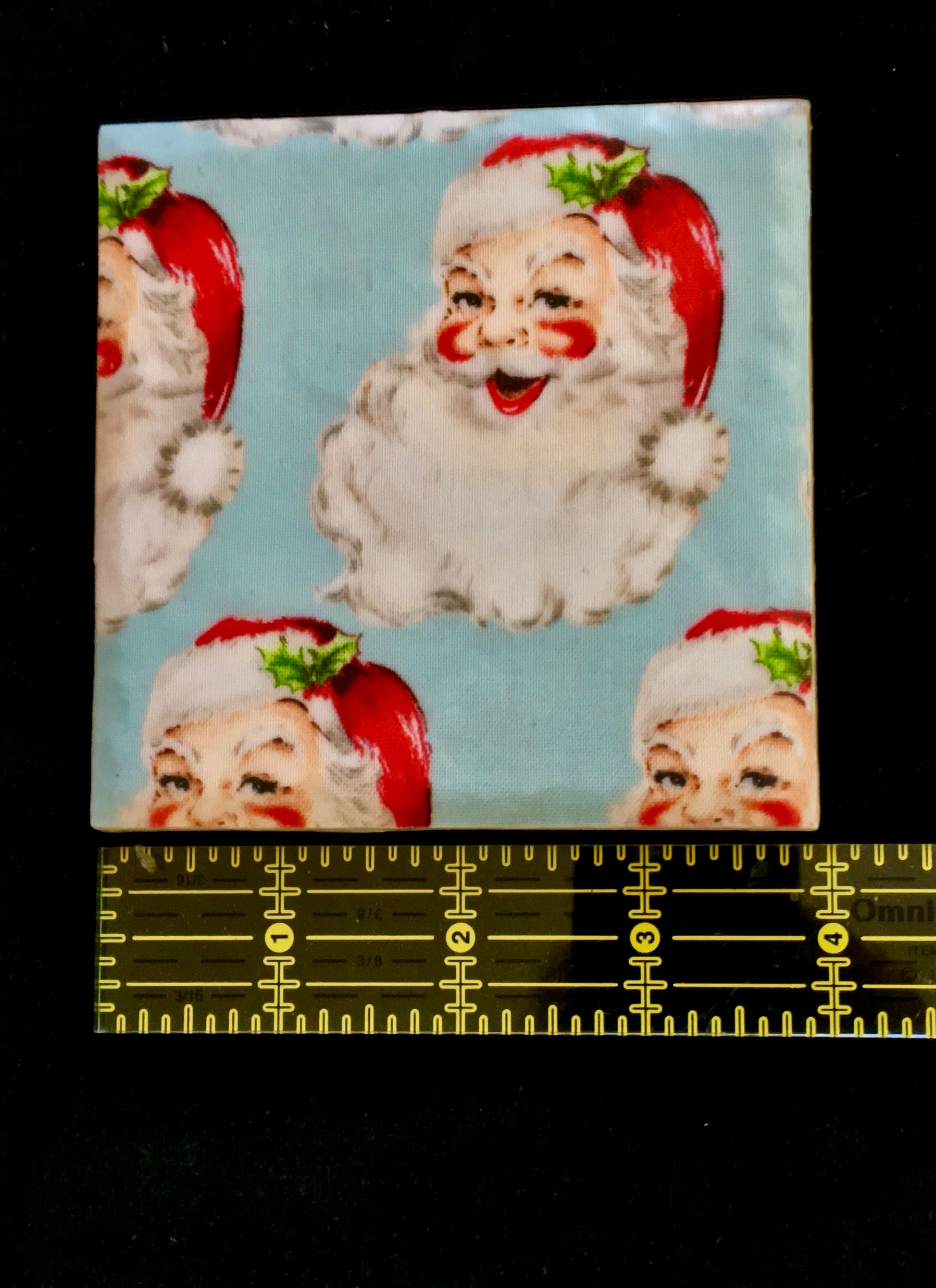 Christmas Ready With Four Vintage Santa Clause Tile - Etsy