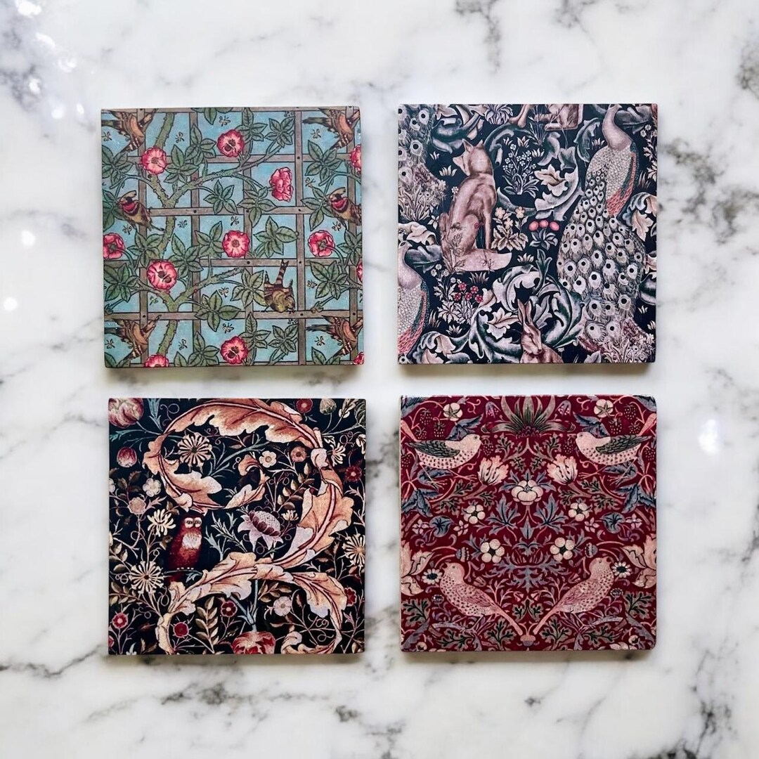 Classic Coaster Set - Featuring Four William Morris Designs - Great ...