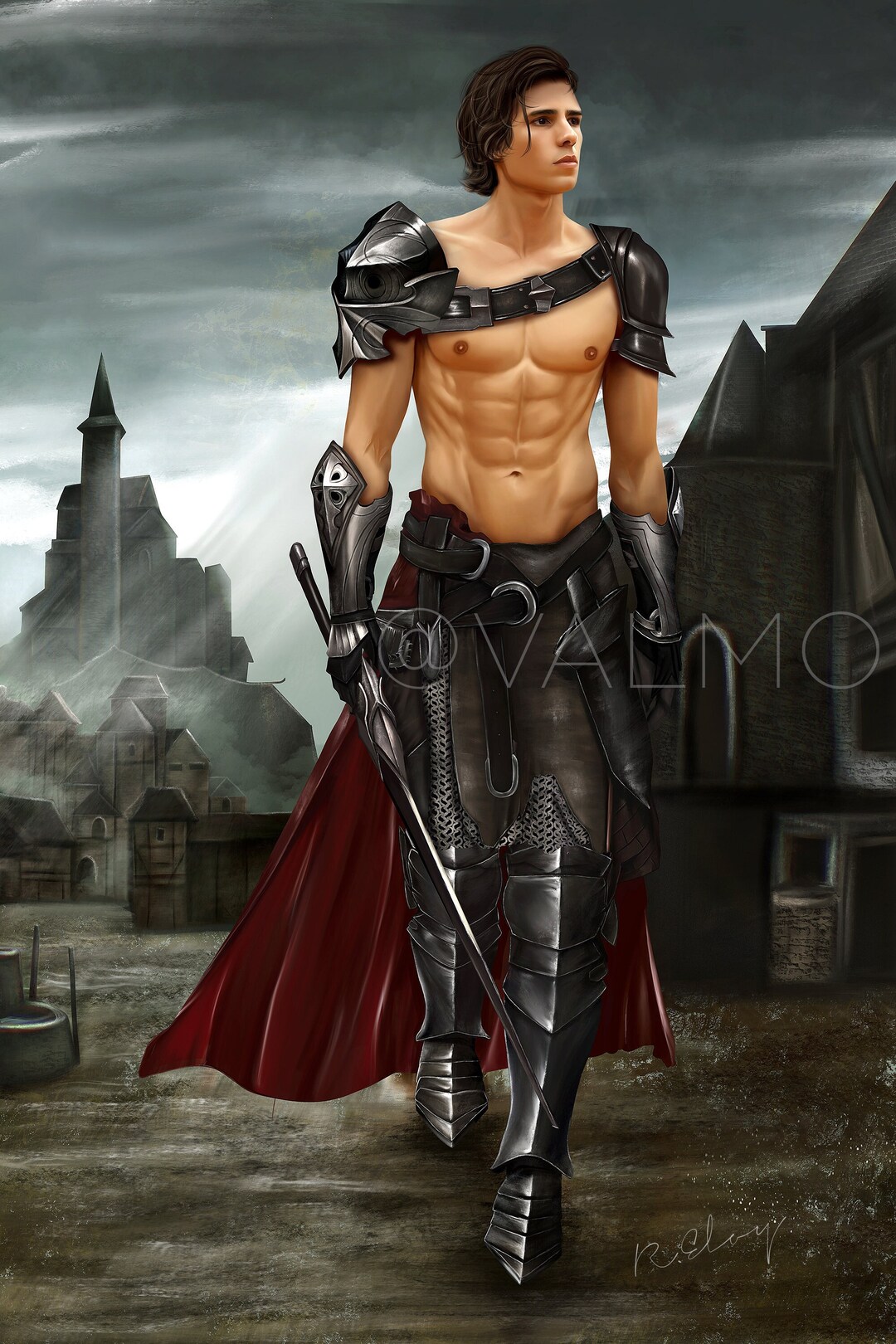 The Caspian Knight Canvas Print 24x36 Inches - Etsy