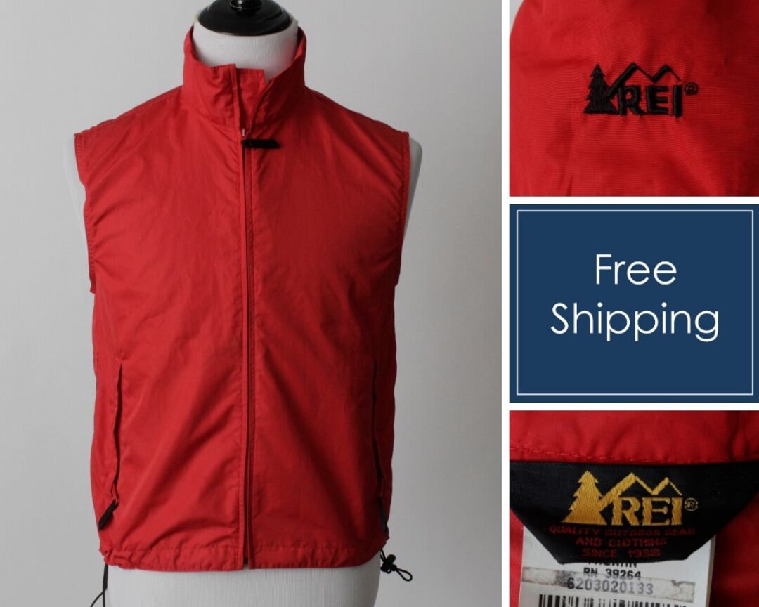 Vintage REI Vest Red Shell Men's Women's Thin Windbreaker - 90's Retro ...