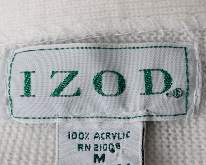Vintage 80s Cardigan White Izod Men's Women's - 80s Retro Large L - Etsy