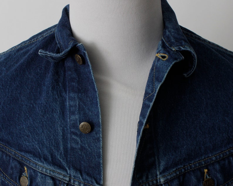 Vintage 80's Denim Jacket Lee Men's Gasoline Social - Etsy