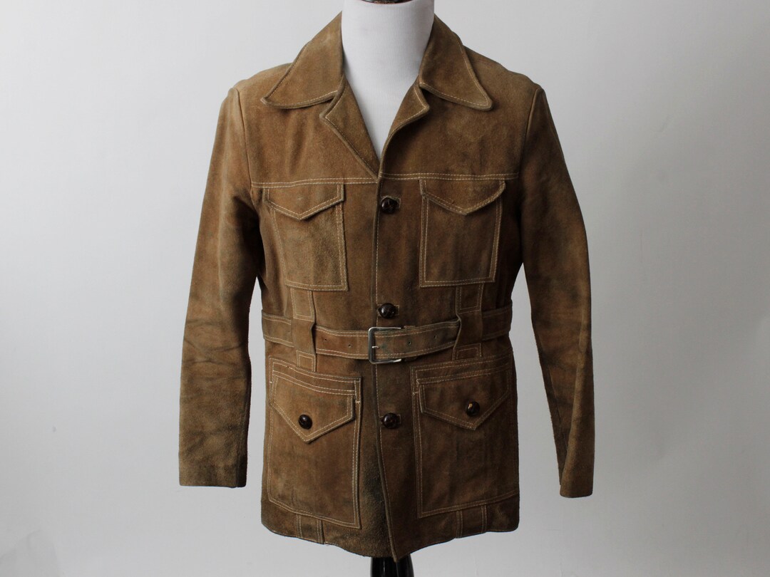 Vintage Suede Coat Vintage Cowhide Coat Vintage Suede Jacket Men's ...