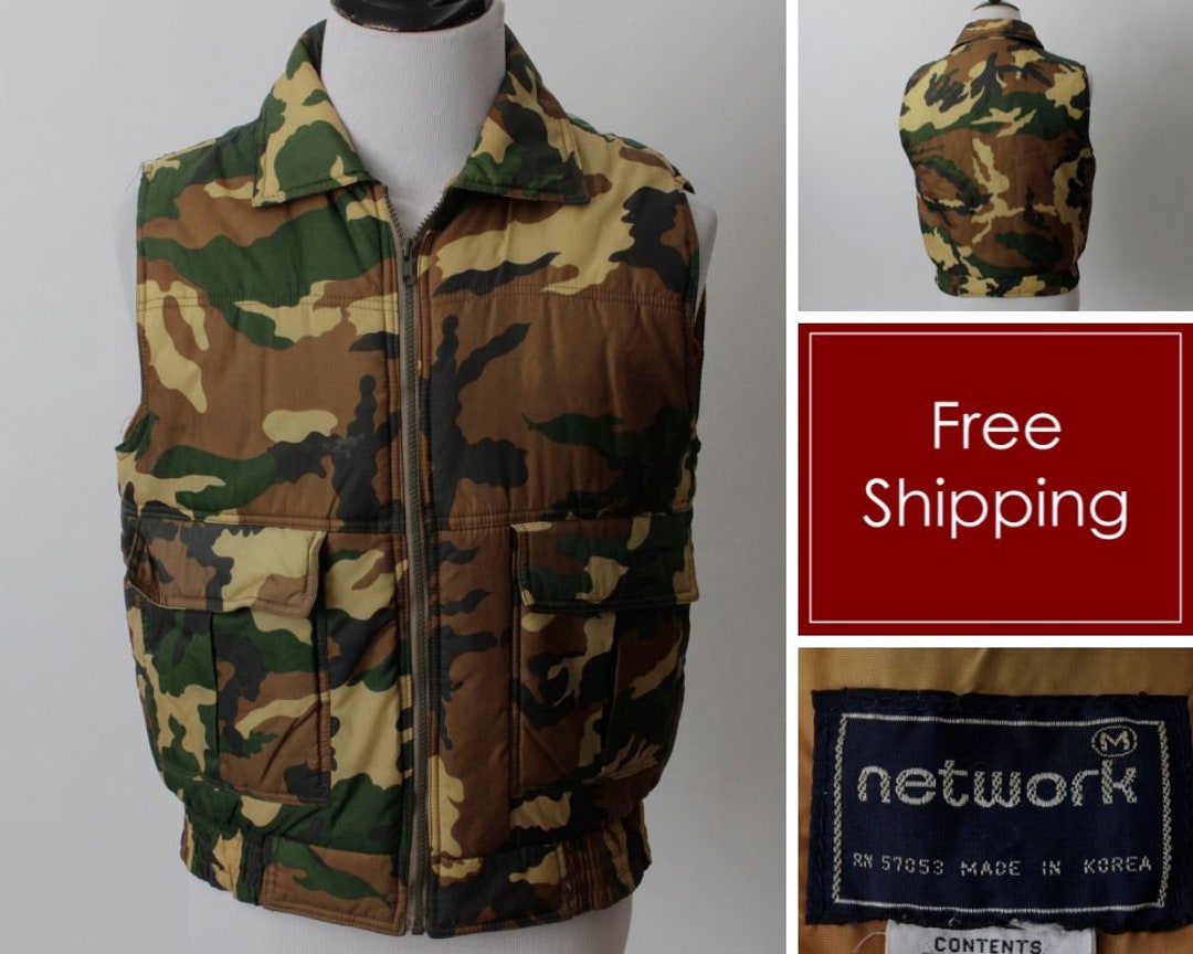Vintage Camo Vest Camo Puff Vest Vintage Hunting Vest - Etsy