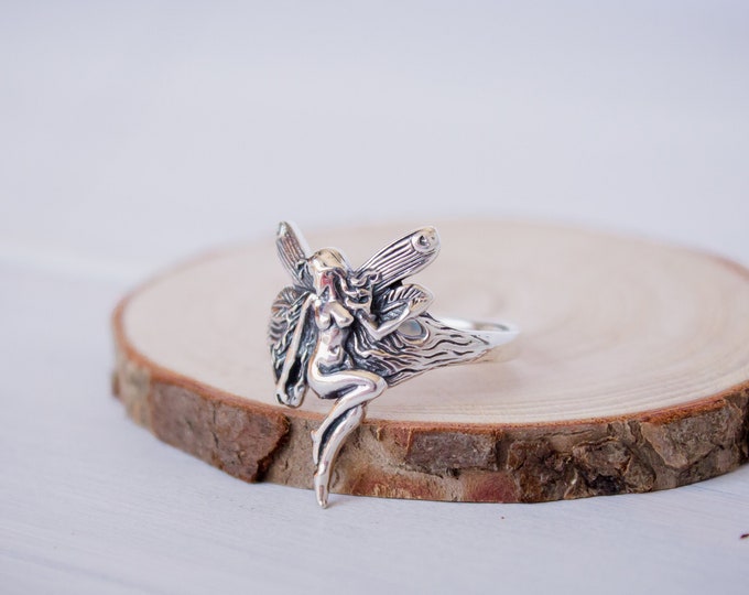 Victorian Blue Fairy Ring, Adjustable Ring, Silver Filigree, Fairy ...