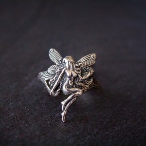 Beautiful Sterling Silver Ring With Faerie Fairy Design - Etsy