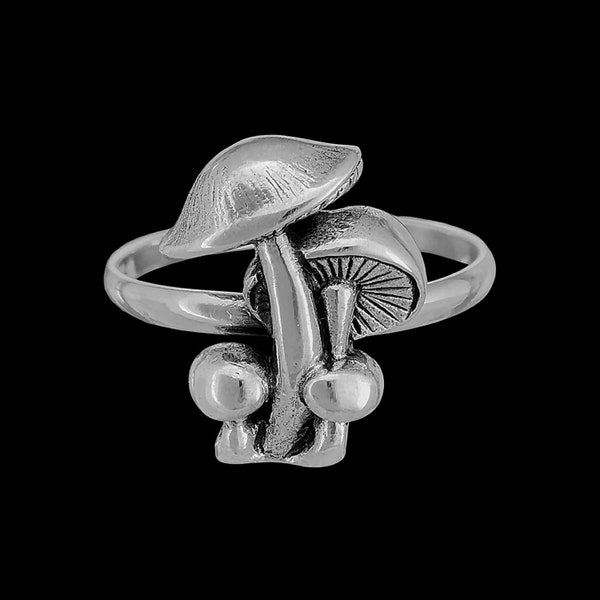 Silver Mushroom Ring - Etsy