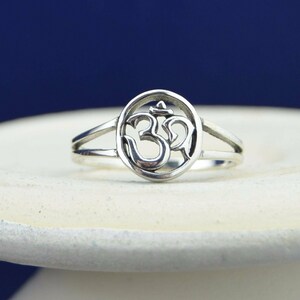 Beautiful Sterling Silver Ring With Ohm OM Design - Etsy