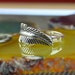 Sterling Silver Feather Band Ring in Sizes 6, 7, 8, 9 - Etsy