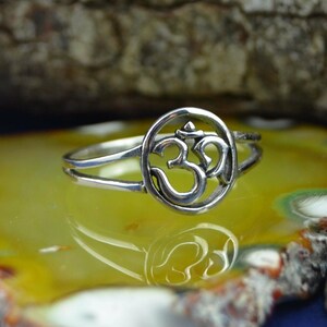 Beautiful Sterling Silver Ring With Ohm OM Design - Etsy