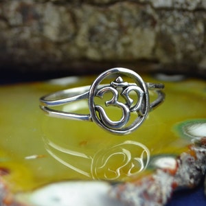 Beautiful Sterling Silver Ring With Ohm OM Design - Etsy