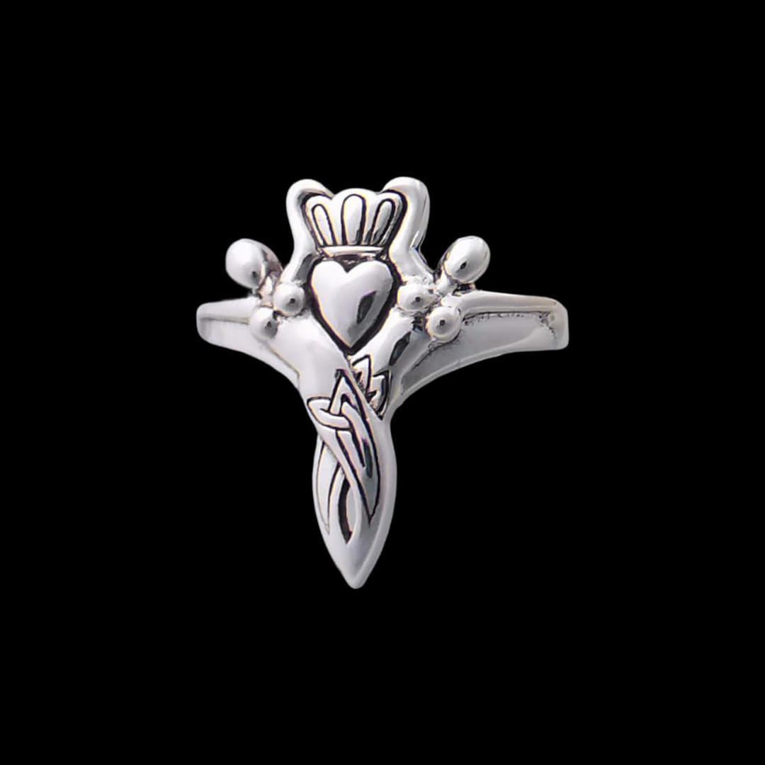 Sterling Silver Mother Goddess Danu Claddagh Ring – Celtic Symbolism of ...