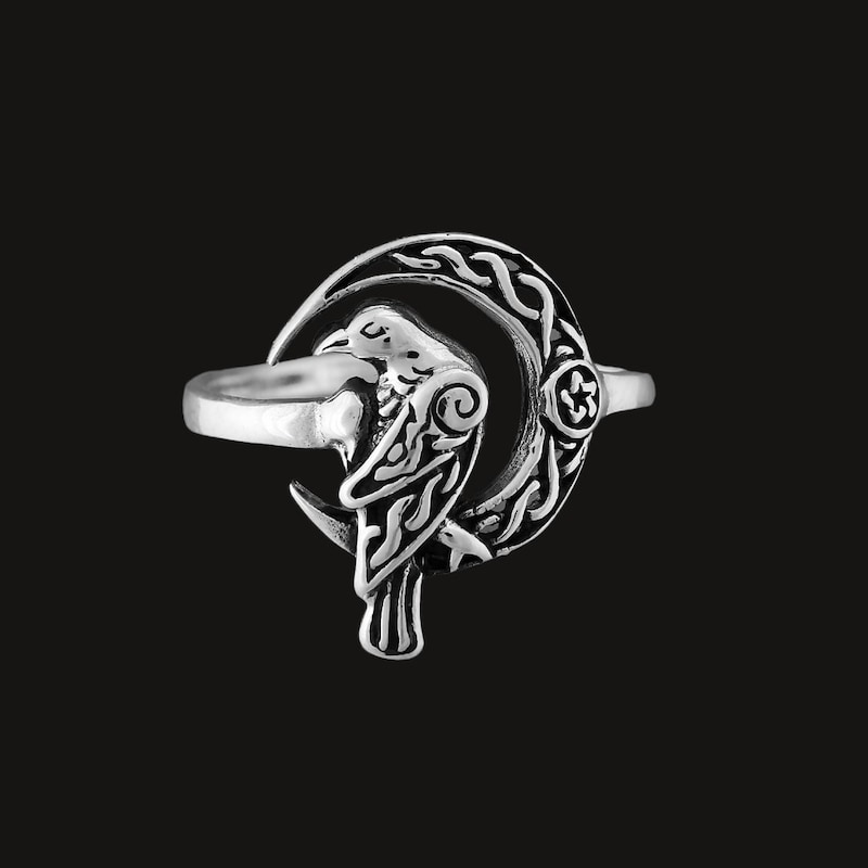 Sterling Celtic Raven - Etsy