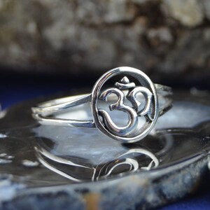 Beautiful Sterling Silver Ring With Ohm OM Design - Etsy