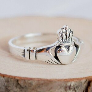 Sterling Silver Claddagh Ring Irish Promise Ring Love Ring - Etsy