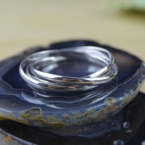 Three Intertwining Sterling Silver Bands Ring in Sizes 5-10 - Etsy