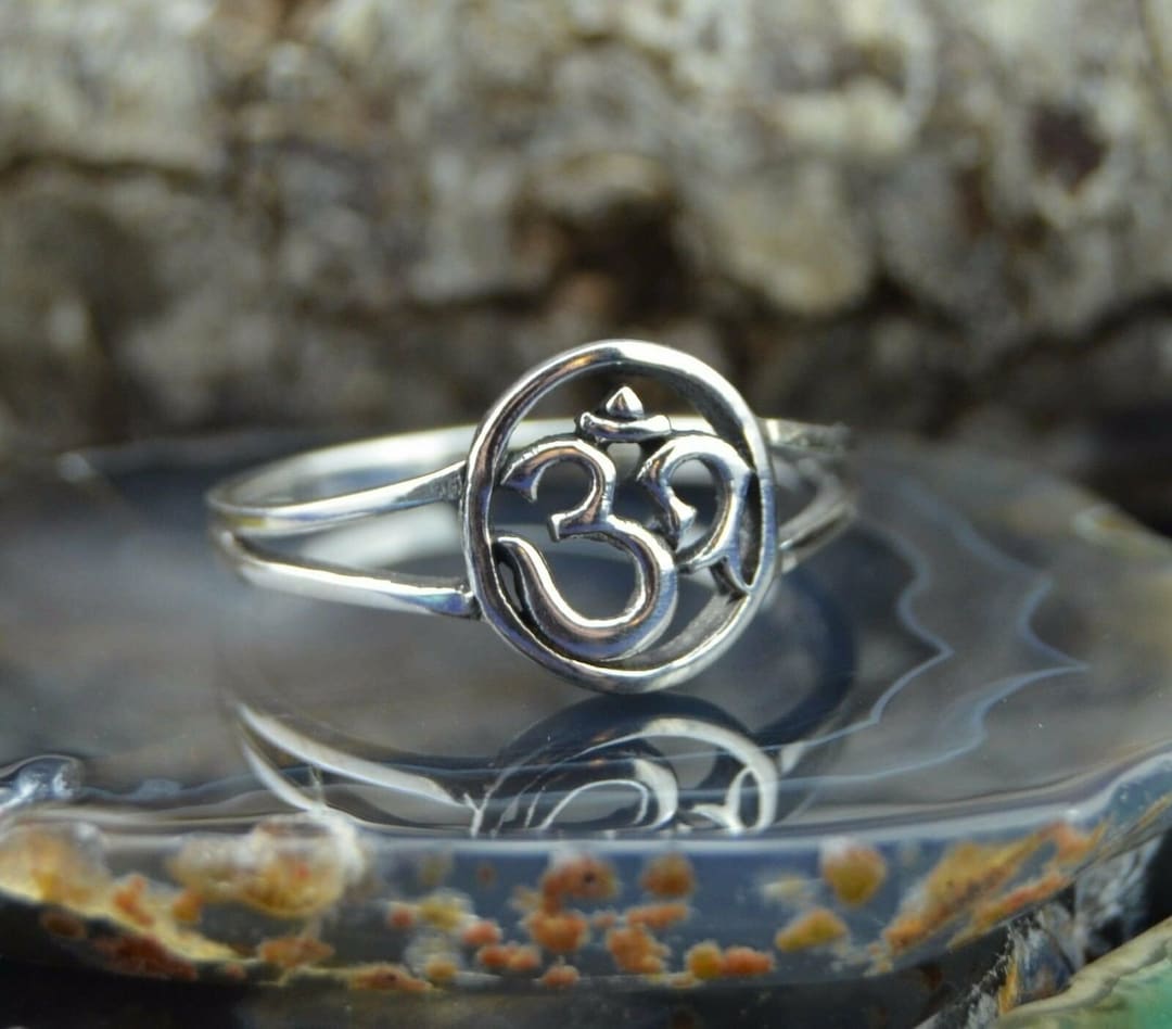 Beautiful Sterling Silver Ring With Ohm OM Design - Etsy