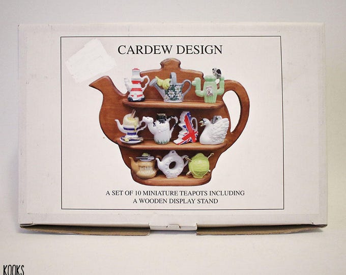 Vintage Cardew Design- A Set of 10 Miniature Teapots Including A Wooden ...