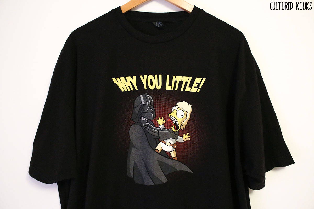 Retro the Simpsons Star Wars Darth Vader Luke Skywalker - Etsy