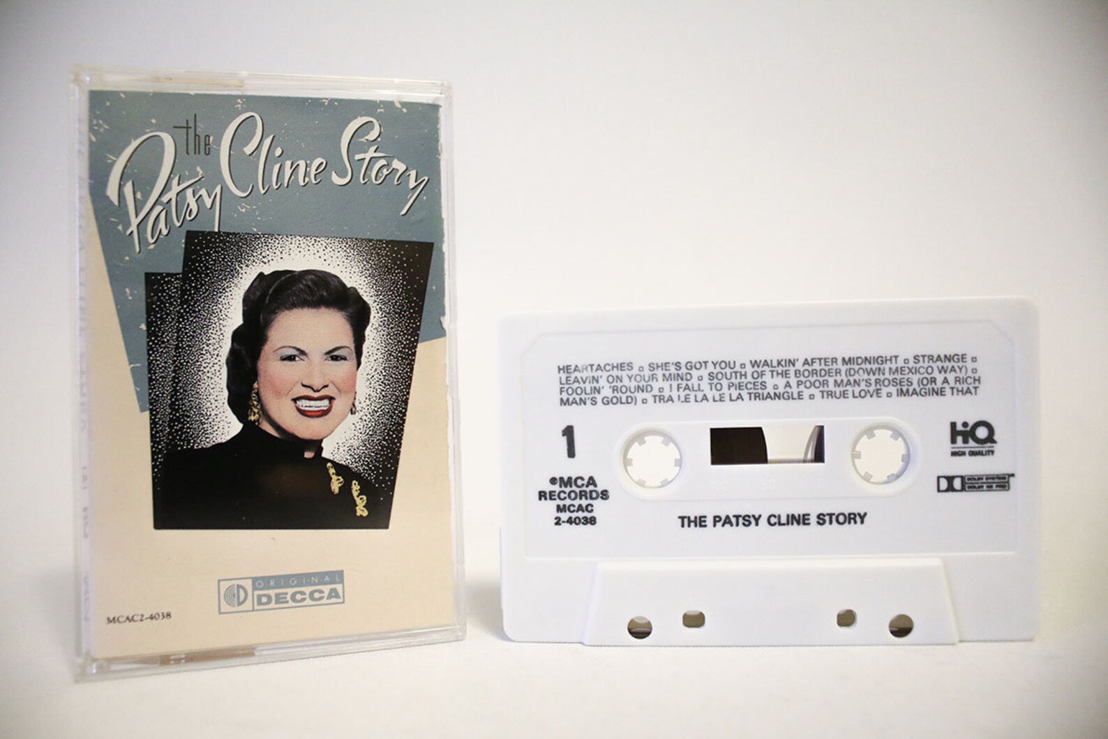 The Patsy Cline Story Cassette Tape MCAC2-4038 Rare, 1988 MCA Records ...