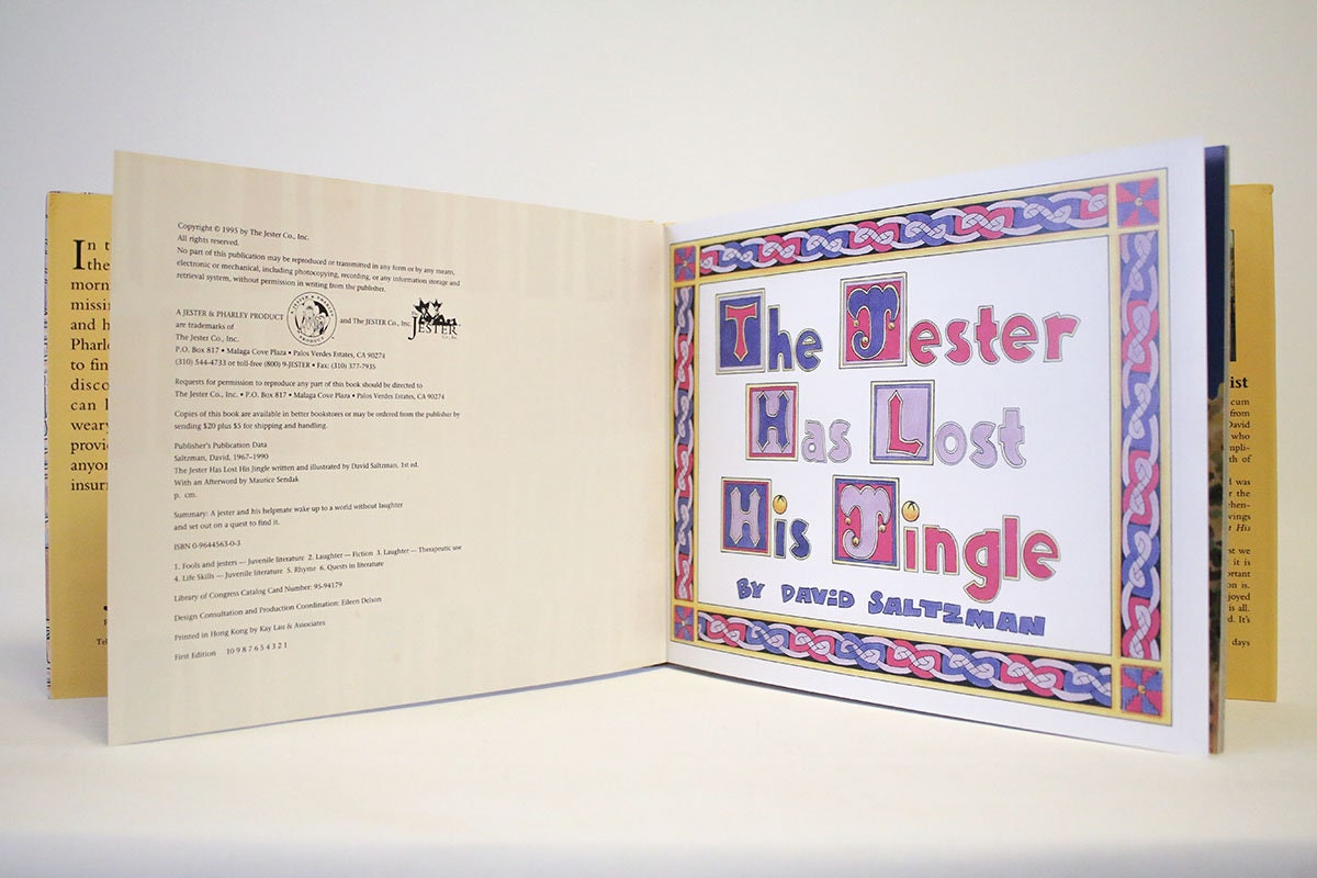 The Jester Has Lost His Jingle by David Saltzman true First Edition the ...
