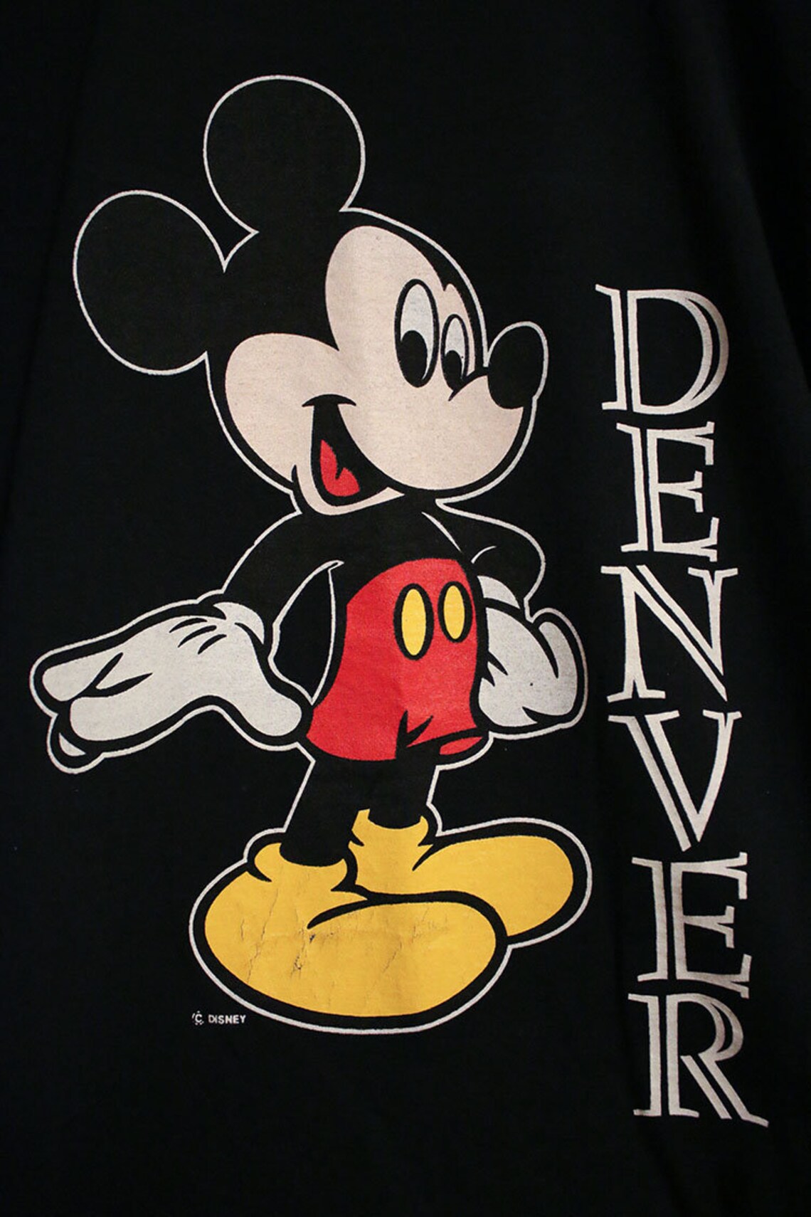 Vintage Mickey Mouse Denver Colorado Black T-shirt Size Adult - Etsy